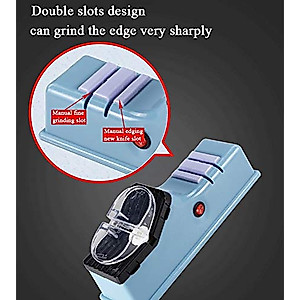 Knife Sharpener Electric Multifunctional Sharpening Kit 4-in-1 for Straight Knives and Scissors with Protective Cover 110V (Electric version)