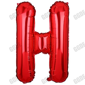 40 Inch Big Red Letter Balloons Foil Mylar Wedding Bachelorette Wedding Birthday Bridal Shower Anniversary Celebration Graduation Party Decoration Alphabet H (A-Z)