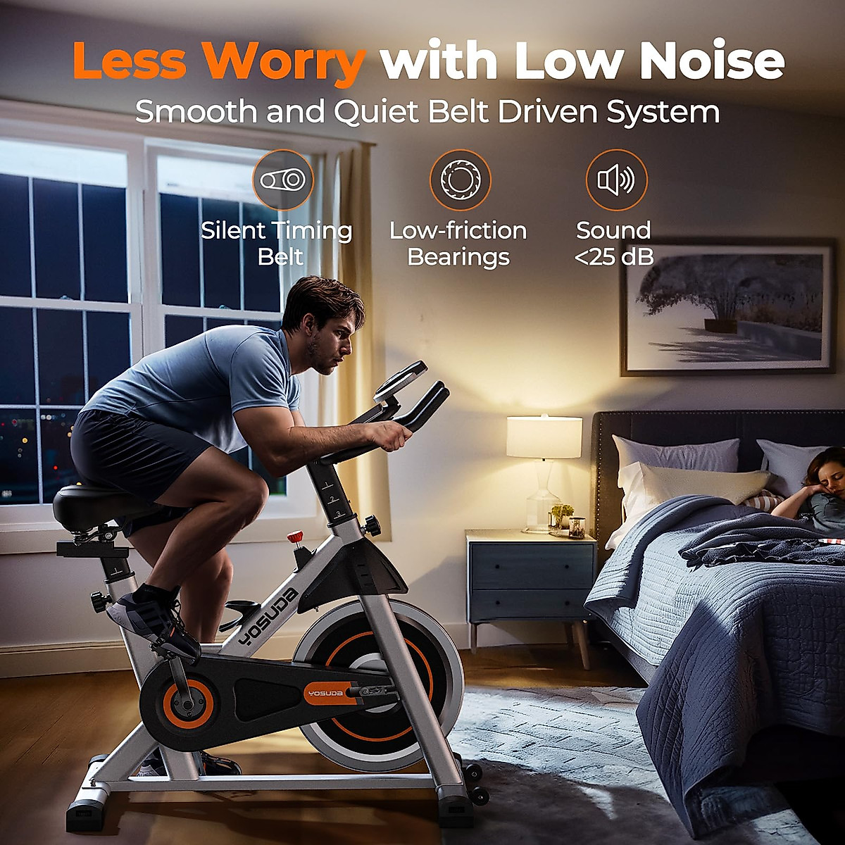 YOSUDA Indoor Cycling Bike Stationary Bike - 2023 Version-Cycle Bike with Ipad Mount & Comfortable Seat Cushion