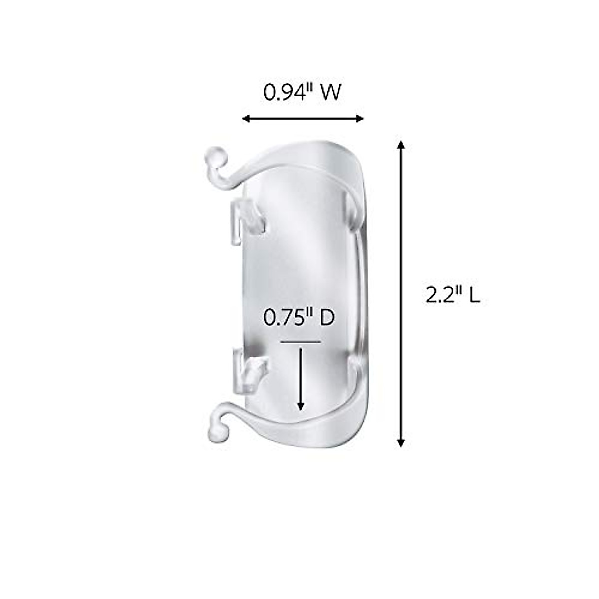 Command 17303CLR 3 Adhesive Strips Cord, Large, Clear, 2-Clips (17303CLR-ES)