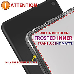 Case for Amazon Fire 7 Tablet (Only Compatible with 12th Generation, 2022 Release), Puxicu Slim Design Flexible Matte TPU Protective Cover for Fire 7, Transparent