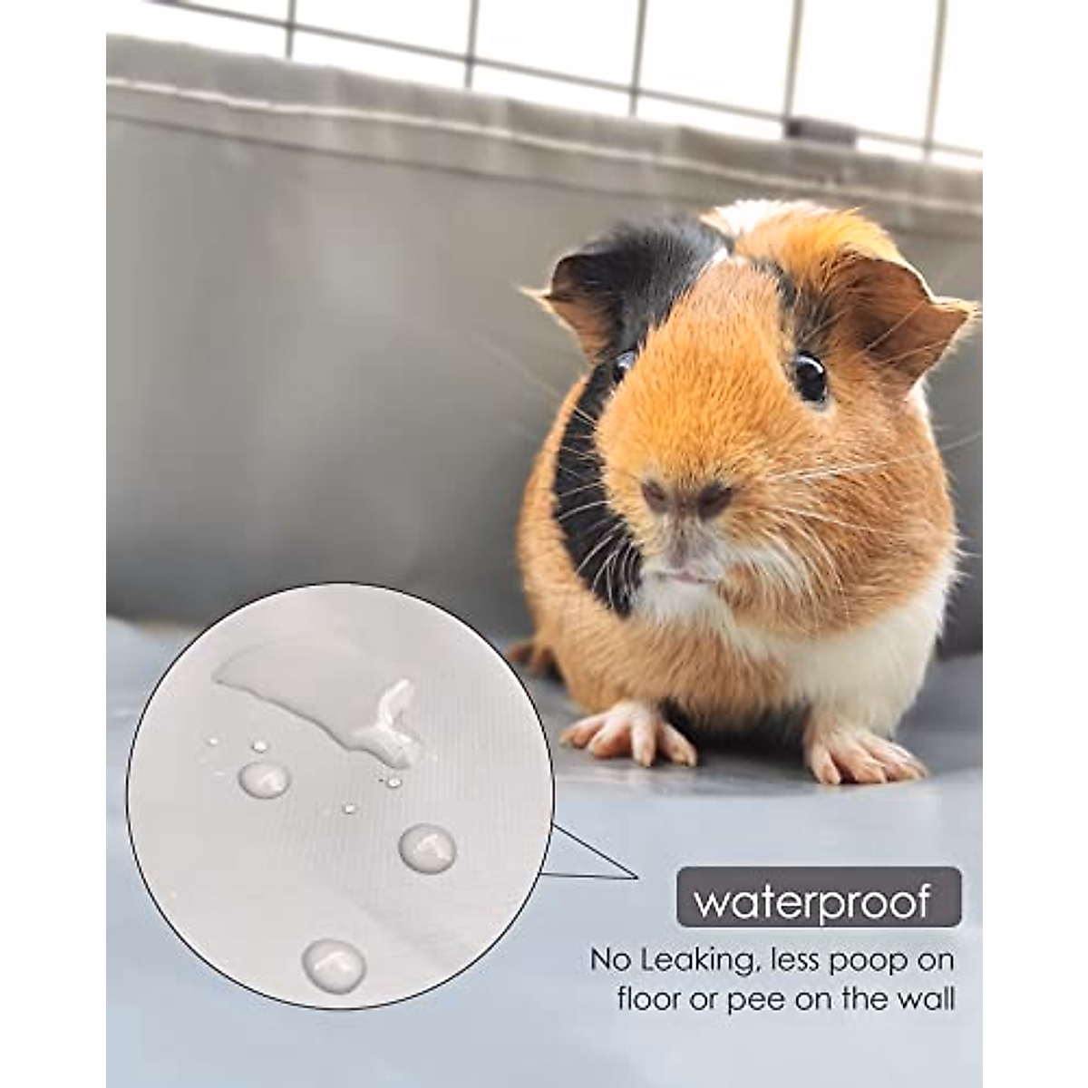 DOZZOPET Guinea Pig Cage Bottom for C & C Grids Habitat, Waterproof and Washable Liner Base for Rabbits,Chinchillas,Ferrets and Other Small Animals Pet (Upgrade-27 x 42")