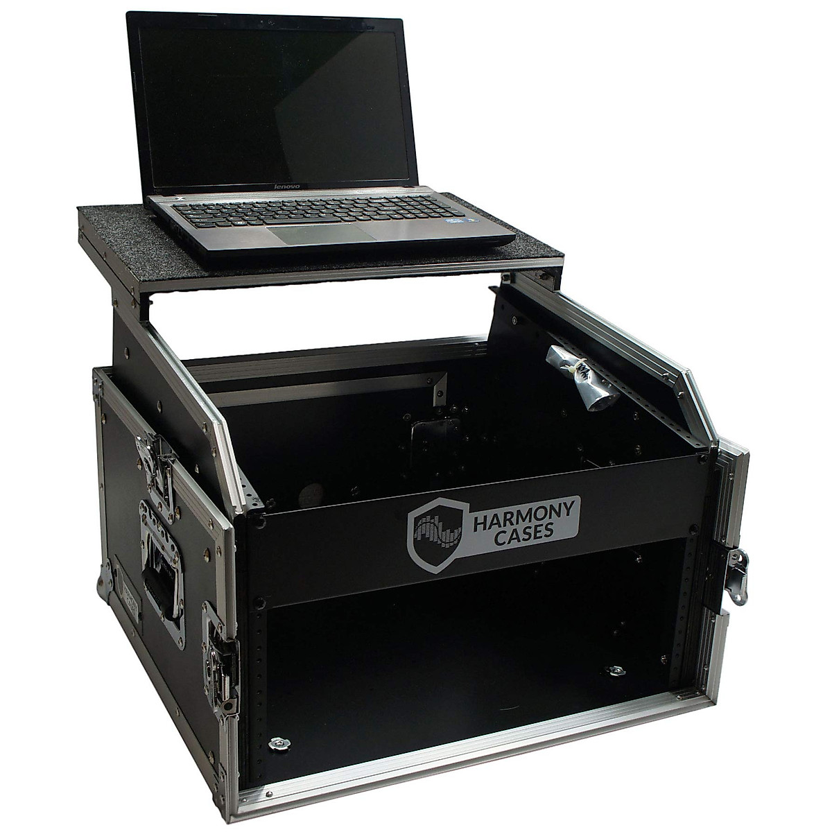 Harmony Audio Cases HCM4ULT DJ Laptop Glide 10U Slant Top 6U Vertical Rack Case New