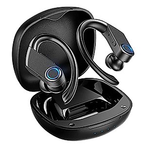 seenda Bluetooth Earbuds Wireless Headphones, True Wireless Stereo Sports Earphones, Bluetooth 5.0, IPX7 Waterproof Stereo Sound, Sweatproof Over Ear Earphones for Sports Running Workout Gaming Black