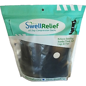 3 Pair Navy Blue Small/Medium Ladies Compression Socks, Moderate/Medium Compression 15-20 mmHg. Therapeutic, Occupational, Travel & Flight Knee-High Socks.