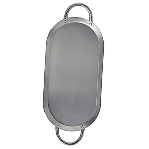Imusa - L300-40512 IMUSA USA 17" Stainless Steel Oval Comal, Silver