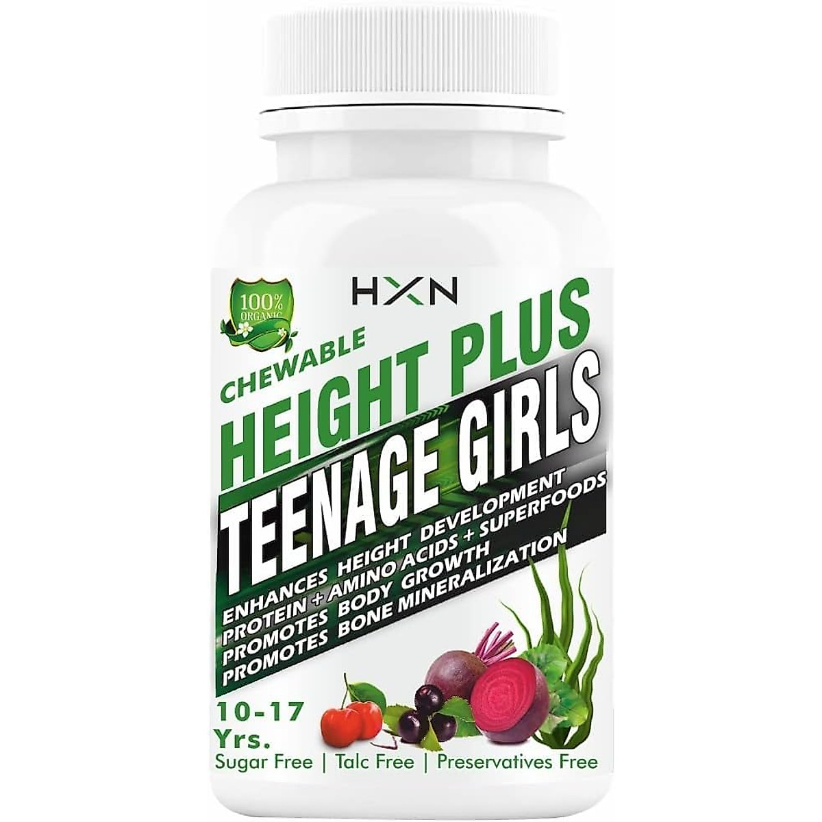 JEVR Height Growth Supplement for Girls with Increase Amino Acids, Ayurvedic Medicine & Herbal Super Foods to Long Bone Mineralization, and Taller Looks- 60 Tablets (10-17 Years, Pack 1)