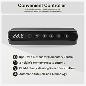 BANTI 63" L-Shaped Electric Standing Desk,Height Adjustable Stand up Desk with 3 Drawer,Corner Stand up Desk, Black Walnut Top