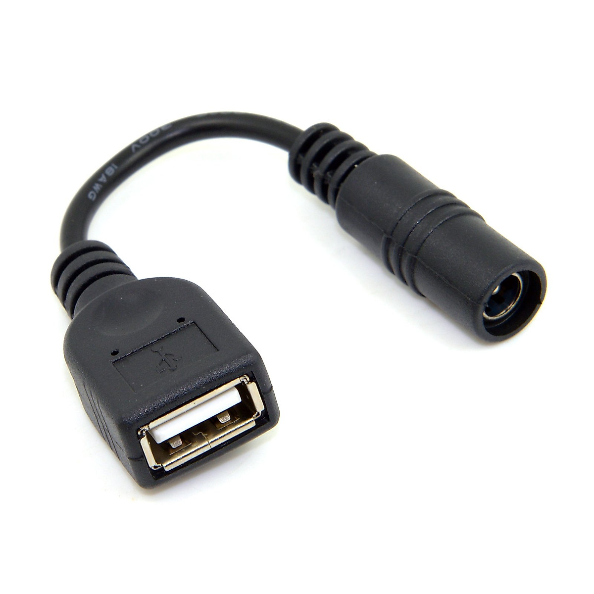 cablecc 5V USB Female to DC Power Jack 5.5 2.1mm Charge Adpter Cable for Cell Phone & Tablet