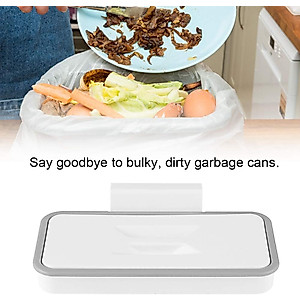 Hanging Trash Bag Holder,Hanging Trash Bag Rack,Garbage Waste Holder with Lid for Kitchen Closet Cupboard Accessory