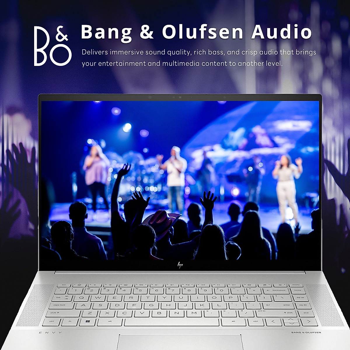 HP Envy 16" WQXGA Touchscreen Business Gaming Laptop, Intel Core i9-13900H, NVIDIA RTX 4060 8G, 64GB DDR5 RAM, 4TB PCIe SSD, Backlit Keyboard, B&O Audio, 5MP Camera, Silver, Win 11, 32GB USB Card