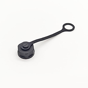 5Pcs M12 Connector Dust Cover for Male Connector, M12 Plastic Protective Cap M12 Black Bolt Covers Screw Caps Assortment Kit for Panel-Mount Sockets