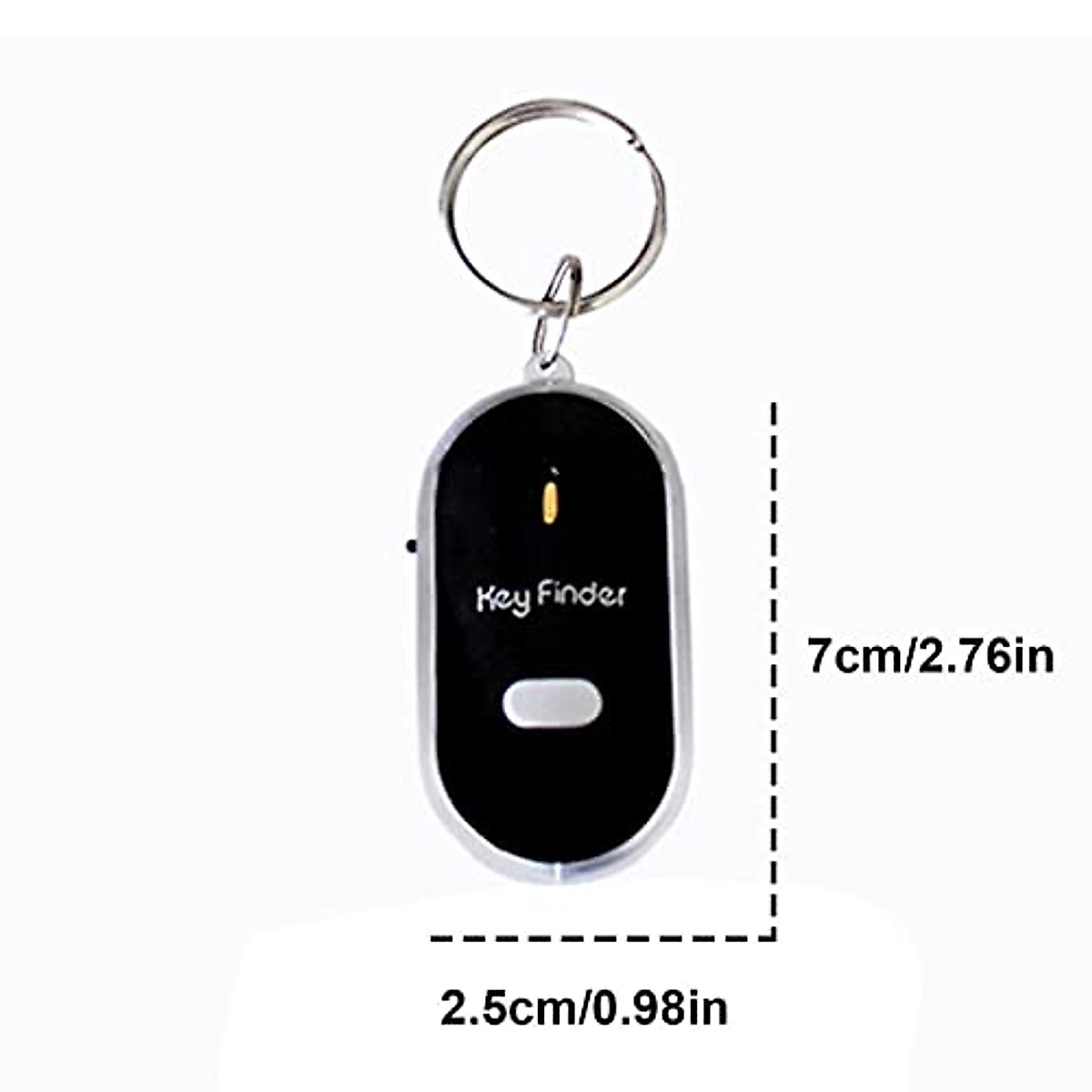 Key Finder Device - Voice Control Anti-Loss Device with Whistle Audio Induction Portable Locator for Pet Keychain Locator Key Suitcase Tracking Locating, Black