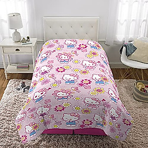 Franco Kids Bedding Soft Microfiber Comforter, Twin, Hello Kitty