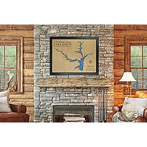 Personalized House Decor Wood Lake Map of Any Lake - Customized Handmade Gifts for Lake House Wall Decor