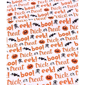 8PCS Cotton Fabric Squares 20" x 20" Fat Quarter Fabric Bundles Craft Fabric for Patchwork Sewing Quilting Crafting DIY (Halloween)