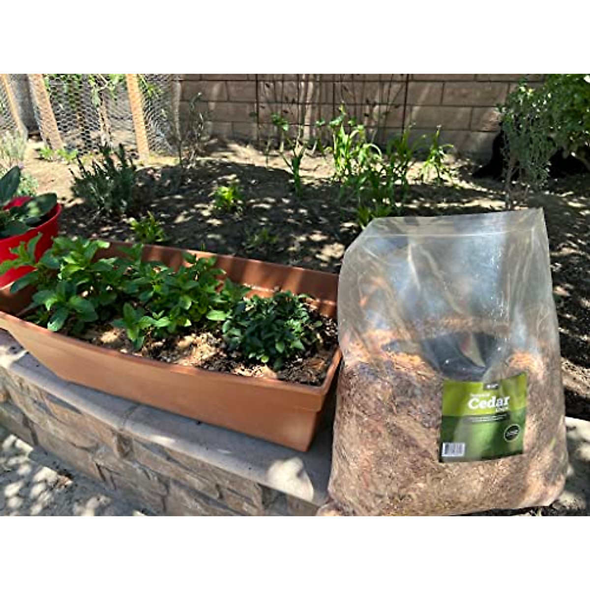 Double Tree Incense Cedar Wood Chips for Potted Plants, Garden, Animal Beddings and Litter Box - 100% Natural Perfect for Indoor and Outdoor Use… (4 Quart)