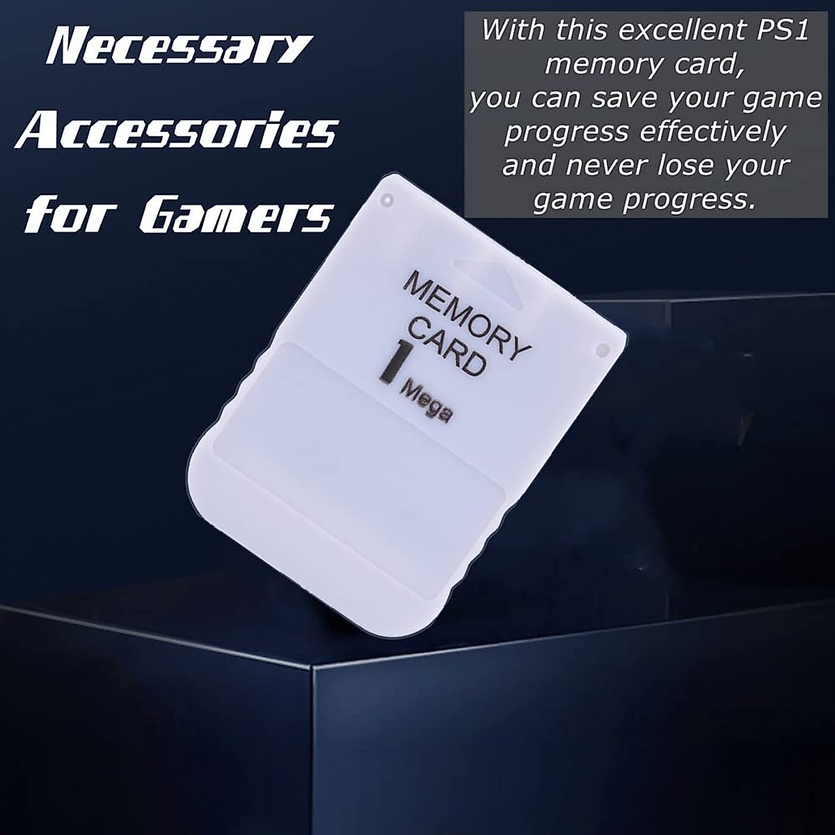 Memory Card Portable 1MB Memory Card Stick for Sony PS1 Compatible with Any One Games White [video game] [video game]