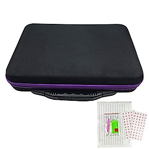Diamond Painting Storage - 20/40/80 Bottles Portable Box for Beads, Seeds, Studs, Rhinestones, Buttons Organizing