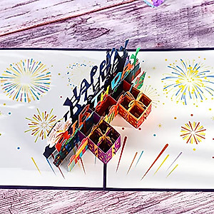 Magic Ants Happy Birthday Card, Pop Up Birthday Card, 3D Birthday Popup Card, Pop Up 3D Greeting Cards, Anniversary Card, Happy Birthday Pop Up Card with Envelope Postcards