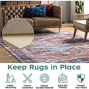 BAGAIL BASICS Non Slip Rug Pad Gripper Round 8 Feet Extra Thick Carpet Pads for Area Rugs and Hardwood Floors, Keep Your Rugs Safe and in Place