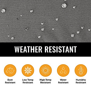 KHOMO GEAR Heavy Duty Outdoor Furniture Cover - Waterproof Square & Rectangular Covers with Air Vents - UV Resistant Polyester Patio Garden Cover - for Ottoman, Tables, Coffee Side Tables and Others