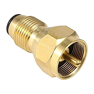 Joywayus Propane Tank Refill Adapter with 4 Propane Bottle Caps Universal for All 1 lb Propane Tank Small Cylinders - Safest Tank Fill Attachment and Solid Brass Regulator Valve Accessory