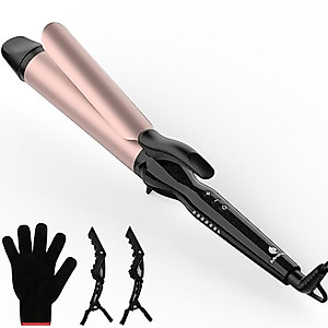 MiroPure Curling Iron, 1 1/2 Inch Hair Curling Iron with Ceramic Coating, Professional Curling Wand, Fast Heating up to 450°F, Wide Voltage for Worldwide, Temperature Lock & 60 Mins Auto Off