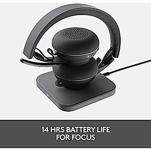 Logitech Zone 900 Wireless Bluetooth Noise Canceling Mic Over-Ear Stereo Headset, Flip to Mute, Multi-Device Connectivity Headset - 981-001100 (Renewed)