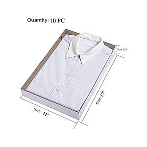 MESHA 10 PC Boxes for T-shirt Gifts in Bulk, Extra Large White Gift Boxes with Lids for Presents, Stockings, Clothes, Sweater, Robe 17"X11"X2.4" White Wrapping Clothing Boxes for Valentine's Day, Father's Day, Birthday