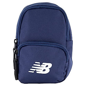 Concept One New Balance Mini Backpack, Micro Travel Shoulder Bag with Adjustable Straps for Men and Women, Blue, 7 Inch