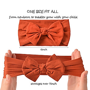 Prohouse 18PCS Baby Nylon Headbands Hairbands Hair Bow Elastics for Baby Girls Newborn Infant Toddlers Kids