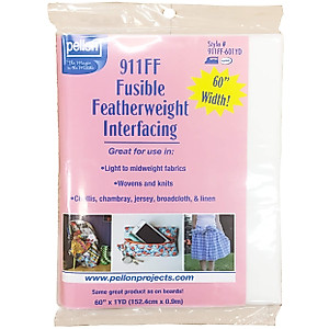 Pellon Fusible Featherweight Interfacing-White 60" X1yd, 911FF-1 Pack