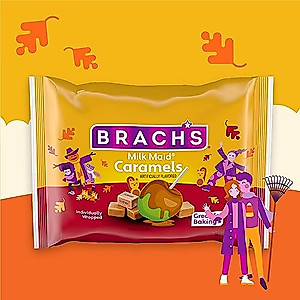 Brach’s Milk Maid Caramels, Individually Wrapped Candy, 10oz Bag