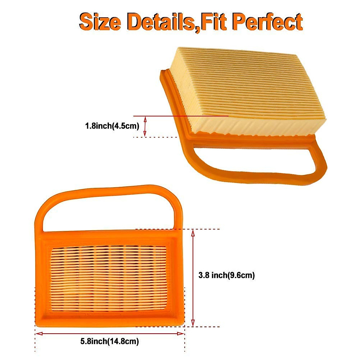 HIFROM Replace Air Filter + Pre Filter Compatible with BR320 STIHL TS410 TS420 Lawn Mower Replace 4238-140-1800 4238 140 4401 42381410300B