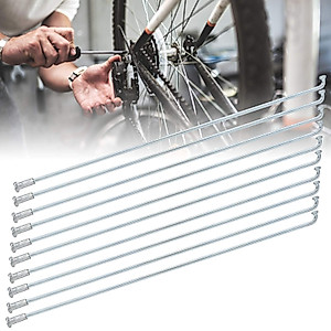 VGEBY 10pcs/Set 13G 80mm-310mm Mountain Bike Spokes Stainless Steel Spokes Bicycle Tricycle Accessories Toyfigure Riding Racks and Storage(220MM£©