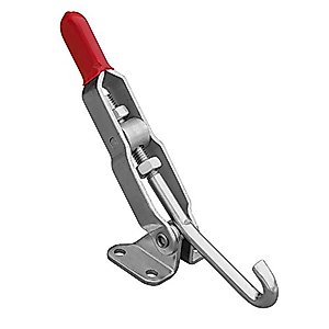 POWERTEC 20308 J Hook Toggle Clamp 451 w Hook Type Draw Latch Pull Action – 375 lb Holding Capacity, 1PK