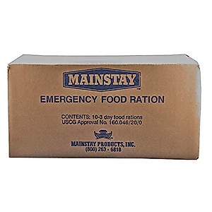 Mainstay Emergency Food Rations with Outdoors Equipment Emergency Guide-3600 Calorie Bar- Full Case