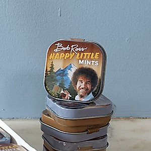 The Unemployed Philosophers Guild Bob Ross Happy Little Breath Mints - 1 Tin, Net Wt .4oz (12g)
