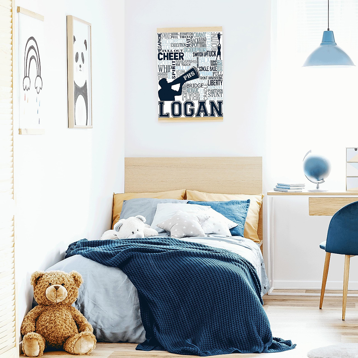 PrintChicks - Cheerleading Personalized Typography Print - Cheer Art Poster Decor for Girl's Room Cheerleader Gift