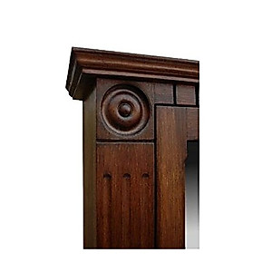 Rosette Dark Walnut Medicine Cabinet/Solid Wood & Handmade/Surface Mount