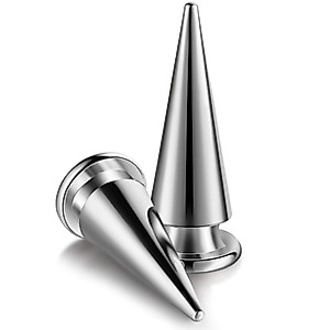 170 Pieces Multiple Sizes Cone Spikes Screwback Studs Rivets Large Medium Small Metal Tree Spikes Studs for Punk Style Clothing Accessories DIY Craft Decoration (Silver)