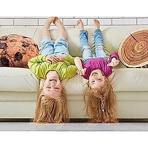 HYSEAS Round Throw Pillow 13.4 Inch Chocolate Cookie, 3D Digital Print Decorative Comfortable Soft Plush Funny Food Shaped Pillow Light Weight Seat Pad Cushion for Couch, Chair, Floor, Sofa