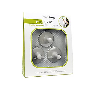 Puj Peel 'n Stick Adhesive Hooks (Grey 3-Pack)
