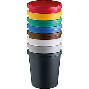 Helit H6105825 Object Waste Paper Bin, 18 litres, Red, with All-Round Handle Edge, Plastic, Pack of 1