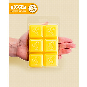 Shortie's Candle Company Lemongrass Wax Melts Bulk Pack - 4 Highly Scented 3 Oz. Bars (12 Oz. Total) - Made with Natural Oils - Fresh & Clean Air Freshener Cubes Collection