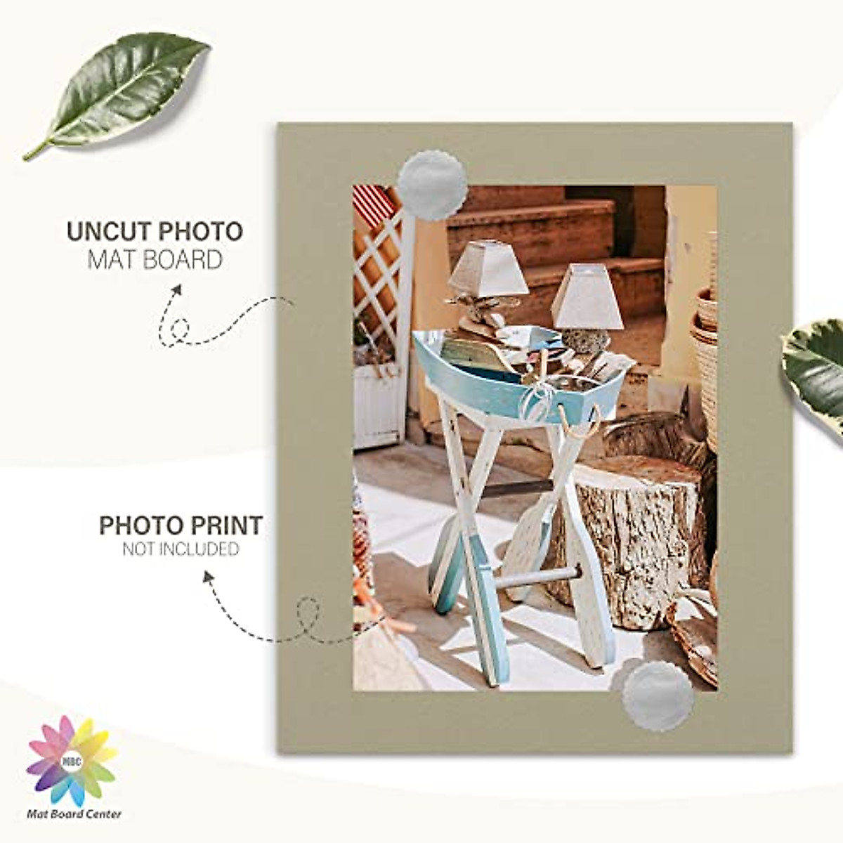 Mat Board Center, 10 Pack 8x10 Picture Backing Boards, Middle Grey Uncut Matt Boards, Ideal for Pictures/Prints/Frames/Arts