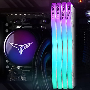 TEAMGROUP T-Force Delta Alpha RGB DDR5 Ram 32GB Kit (2x16GB) 6000MHz (PC5-48000) CL38 Intel XMP 3.0 & AMD Expo Compatible Desktop Memory Module Ram White - FF8D532G6000HC38ADC01