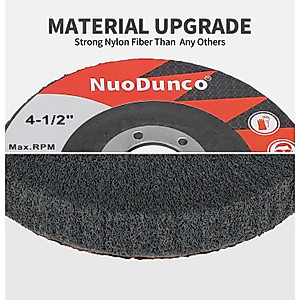 NuoDunco 15Pcs 180# 320# 600# Scour Flap Disc 4 1/2 Inch Angle Grinder Attachment for Metal & Wood Scouring Pads Polishing Wheel Sanding Disc Paint Rust Remover