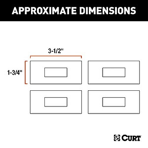 CURT 16900 5th Wheel Rail Sound Dampening Pads, 4-Pack